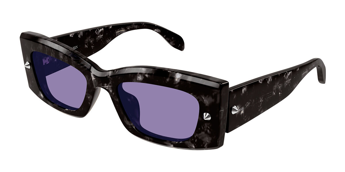 Alexander McQueen AM0426S Asian Fit 003 Sunglasses in Black Tortoise ...