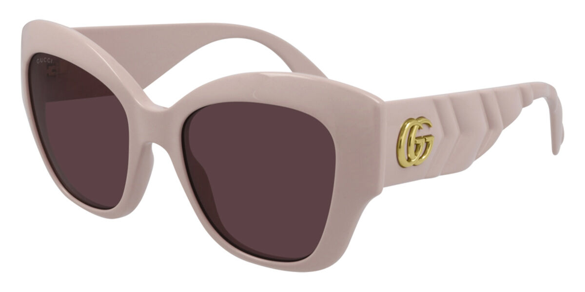Gucci GG0808S 003 Sunglasses in Shiny Pink | SmartBuyGlasses USA