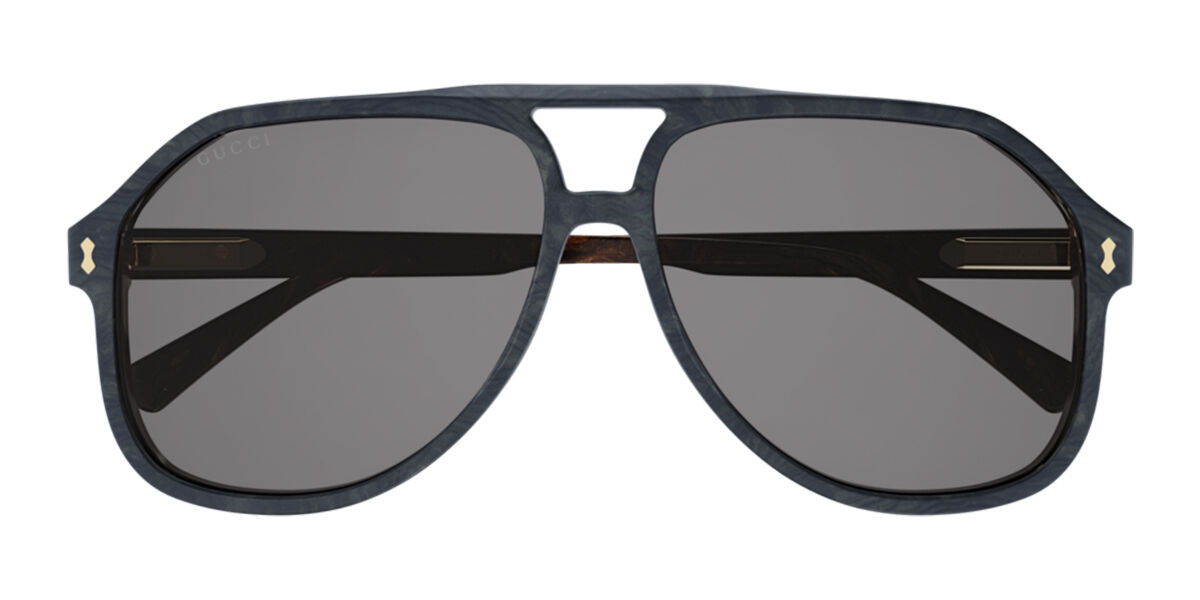 Gucci GG1042S 003 Sunglasses in Shiny Transparent Turquoise Blue ...