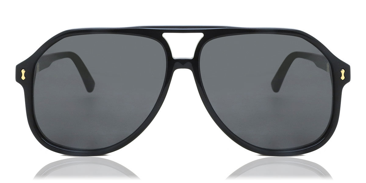 Gucci GG1042S 001 Sunglasses Shiny Black | VisionDirect Australia