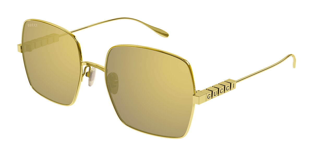 Gucci GG1434S 002 Sunglasses Light Gold | VisionDirect Australia
