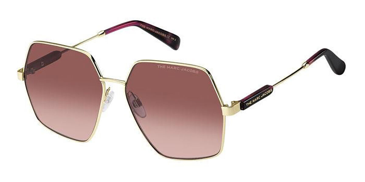 Marc Jacobs MARC 575/S J5G/3X Square Gold Sunglasses | Vision Direct ...