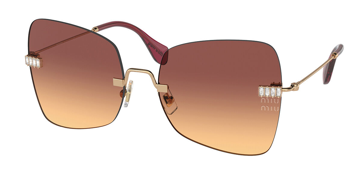 Miu Miu MU50WS 7OE07P Sunglasses Antique Gold | SmartBuyGlasses UK