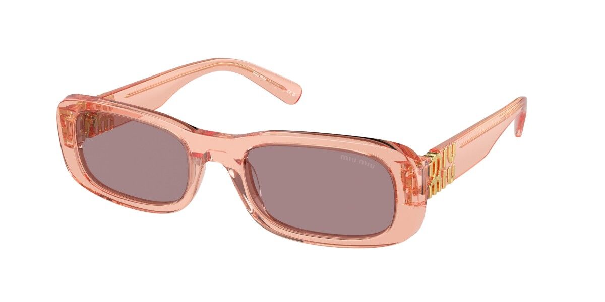 Miu Miu MU08ZS 13T06I Sunglasses in Transparent Hazelnut Brown ...