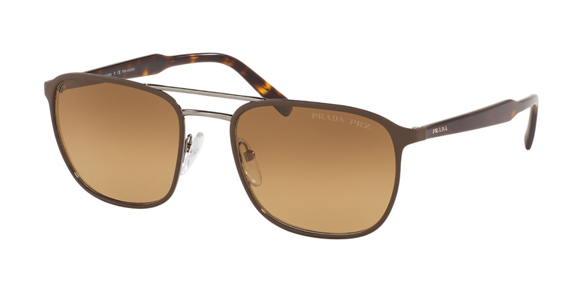 Prada PR 75VS LAH732 Sunglasses Matte Brown/Gunmetal | VisionDirect ...