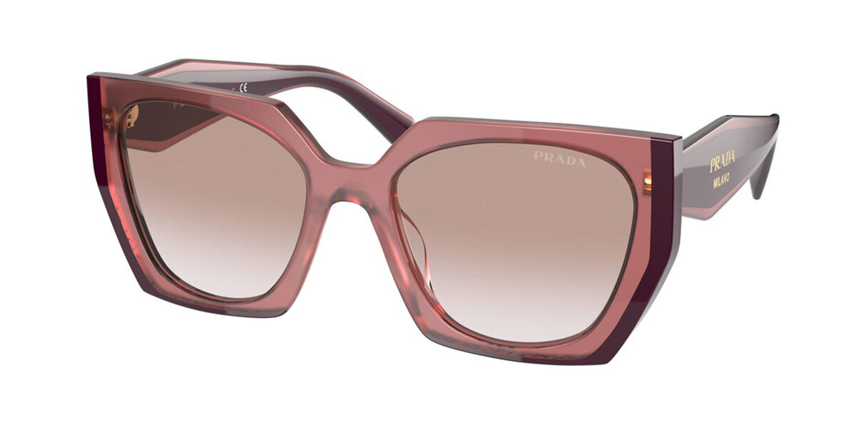 Prada PR 15WS 1221L0 Sunglasses Transparent Opal Red | VisionDirect ...