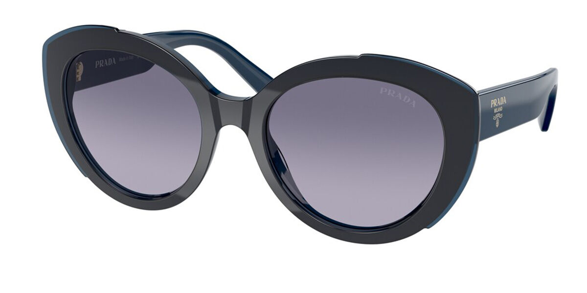 Prada PR 03US SUI3A0 Sunglasses Black/Blue/Yellow | VisionDirect Australia