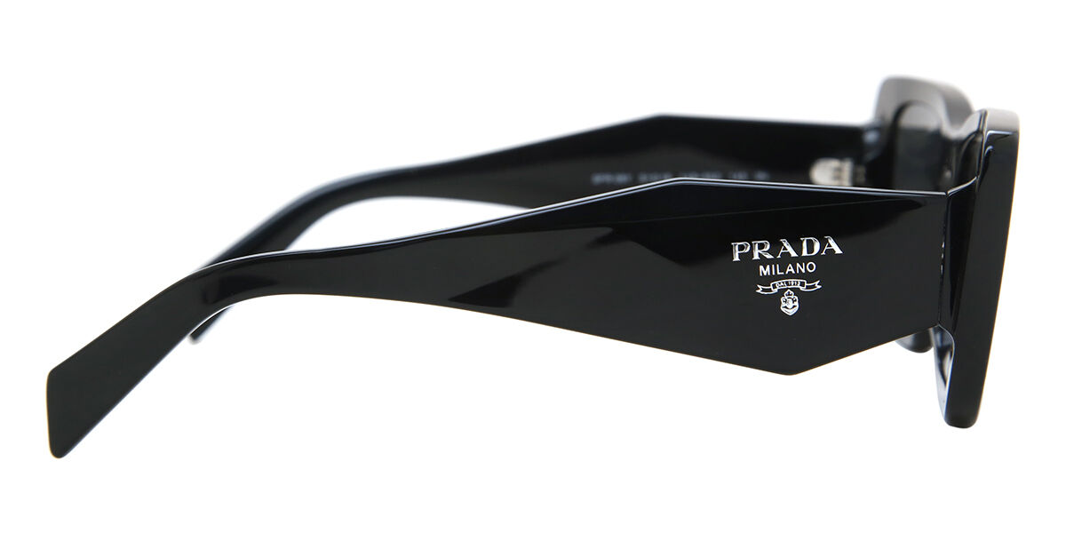 Prada PR 08YS Symbole 1AB5S0 Cat Eye Shiny Black Sunglasses | Vision ...