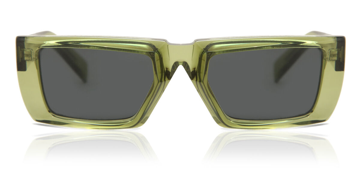 Prada PR 24YS 19B5S0 Sunglasses Transparent Green | SmartBuyGlasses UK