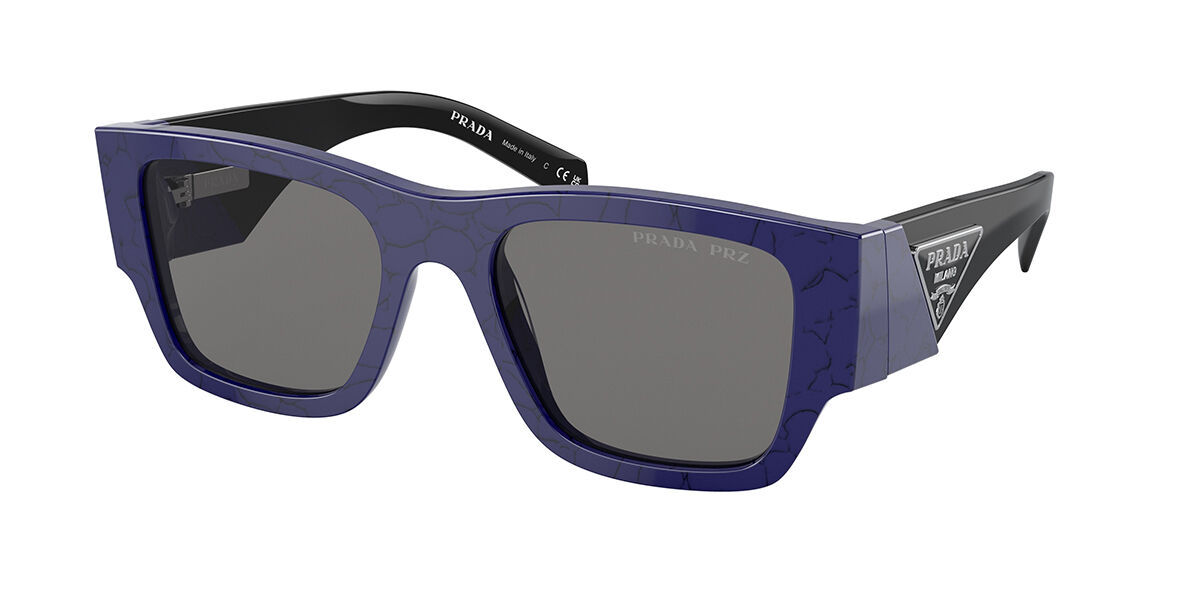 Prada PR 10ZS Polarized 18D5Z1 Square Blue Marble Sunglasses | Vision ...