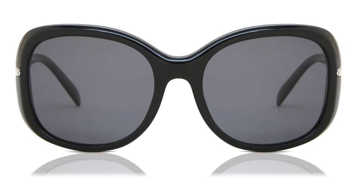 Prada PR 04ZS Polarized 1AB5Z1 Oversized Black Sunglasses | Vision ...