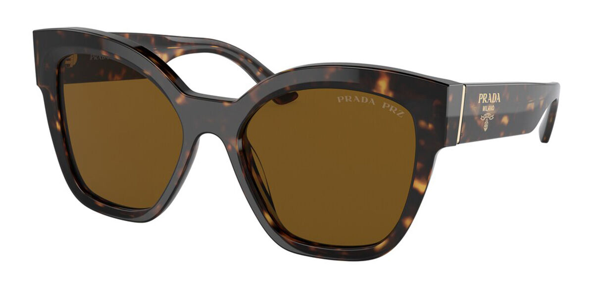 Prada PR 17ZSF Asian Fit Polarized 2AU5Y1 Sunglasses in Tortoise ...