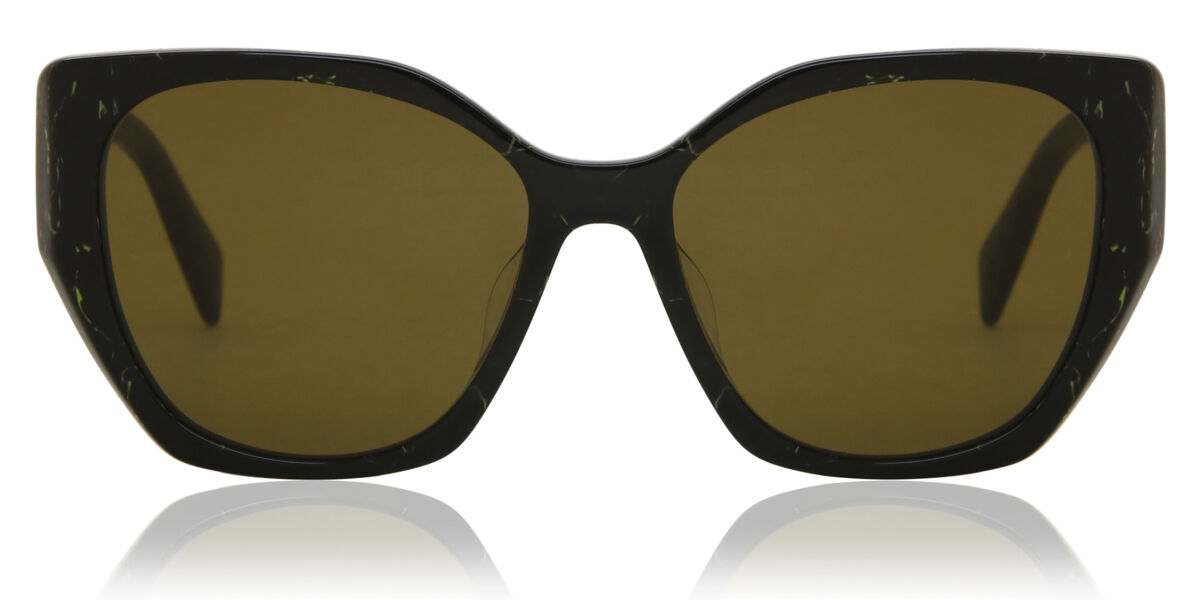 Prada PR 19ZSF Asian Fit 19D01T Sunglasses in Black Yellow Marble ...