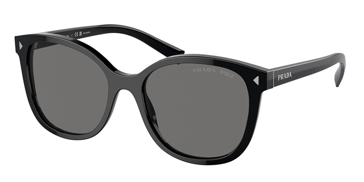 Prada PR 22ZS Polarized 1AB5Z1 Sunglasses Black | VisionDirect Australia