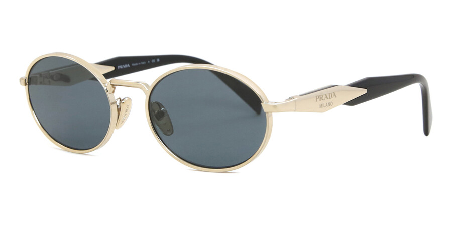 Prada PR 65ZS ZVN09T Oval Pale Gold Sunglasses | Vision Direct Australia