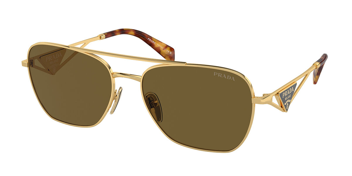 Prada PR A50S ZVN50C Sunglasses Pale Gold | VisionDirect Australia