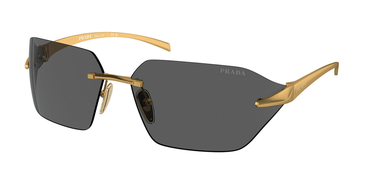 Prada PR A55S 15N5S0 Sunglasses Satin Yellow Gold | VisionDirect Australia