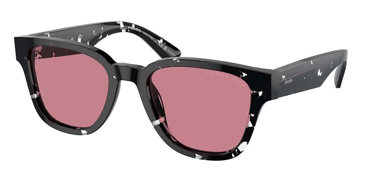 Prada PR A04S 15O70C Sunglasses in Black Clear Tortoise ...