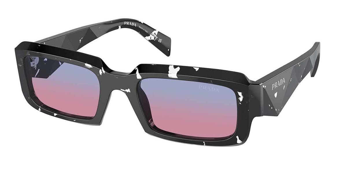 Prada PR 27ZS 15O60E Sunglasses Black/Clear Tortoise | VisionDirect ...