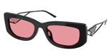 Prada PR 14YS 1AB5S0 Rectangle Black Sunglasses | SmartBuyGlasses US