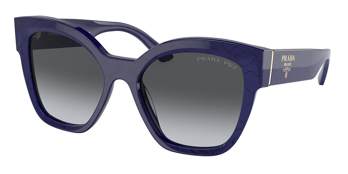 Prada PR 17ZS Polarized 18D5W1 Papillon Shiny Baltic Marble Blue ...
