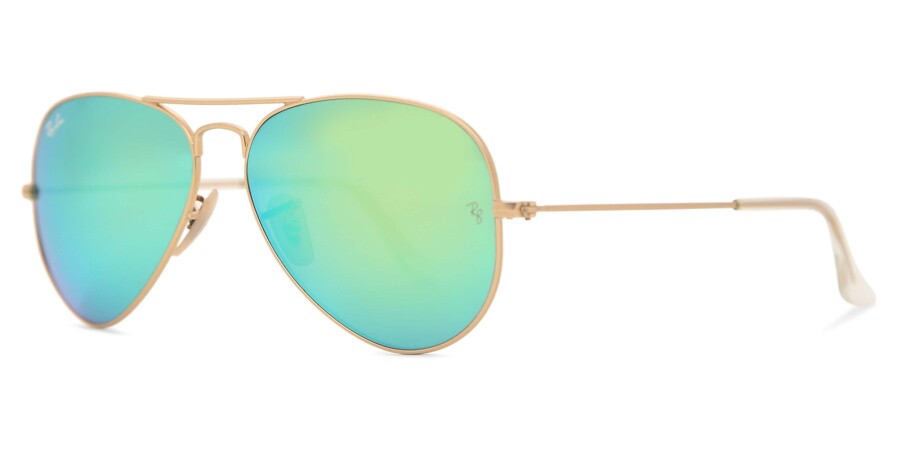 Ray-Ban RB3025 Aviator Flash Lenses 112/19 Sunglasses in Matte Gold ...