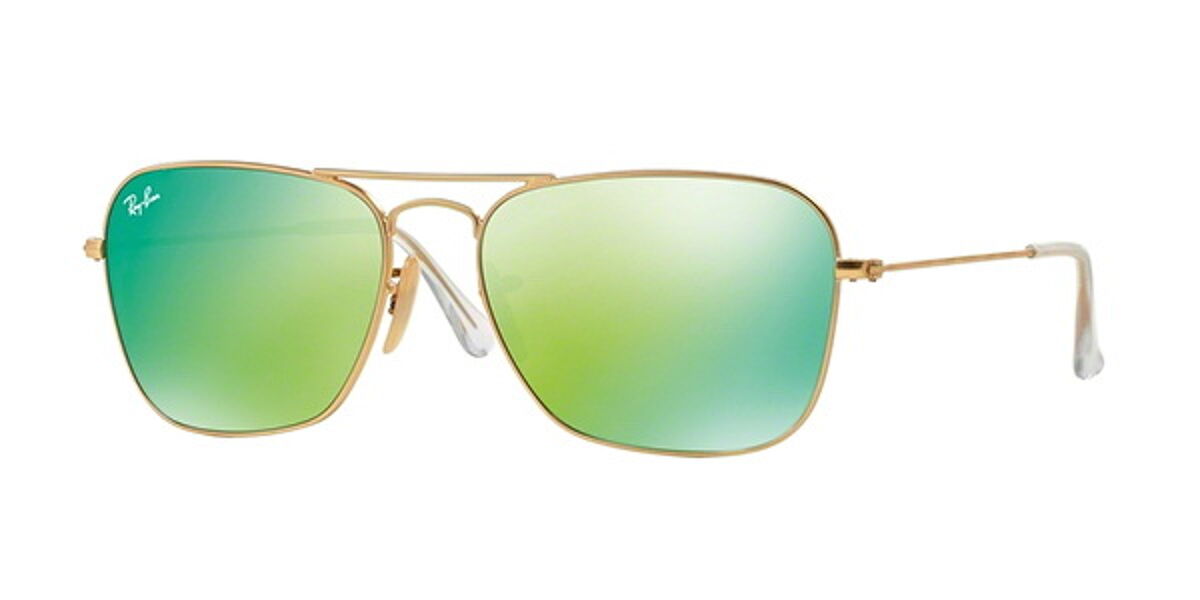 Ray-Ban RB3136 Caravan Flash Lenses 112/19 Sunglasses Gold ...