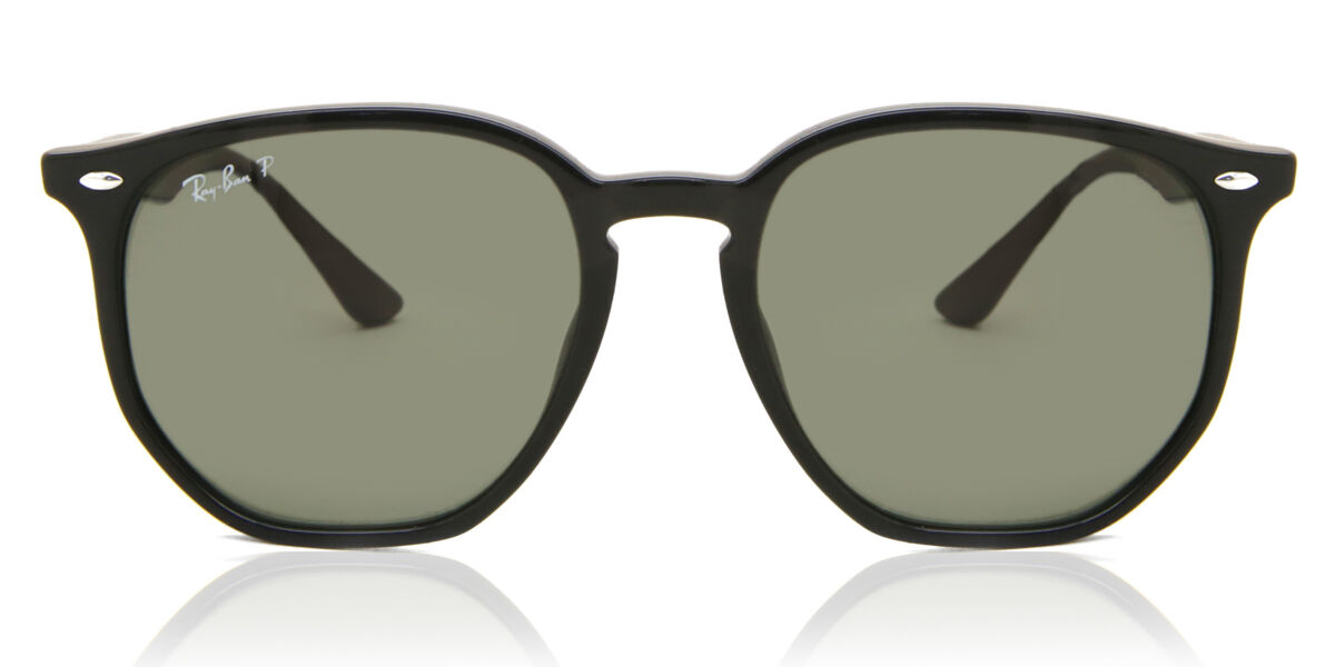 Ray-Ban RB4306F Asian Fit Polarized 601/9A Square Black Sunglasses ...