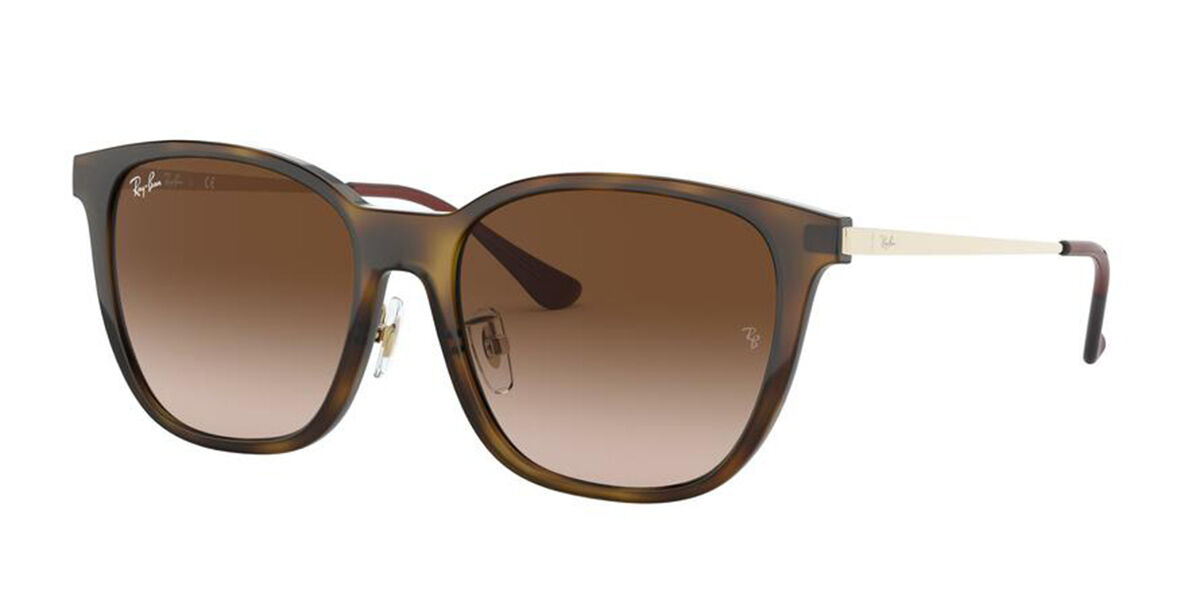 Ray-Ban RB4333D Asian Fit 710/13 Sunglasses Havana | VisionDirect Australia