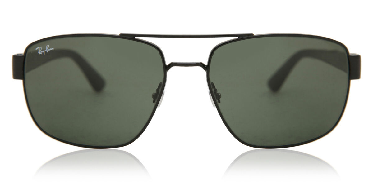 Ray-Ban RB3663 002/31 Aviator Shiny Black Sunglasses | Vision Direct ...