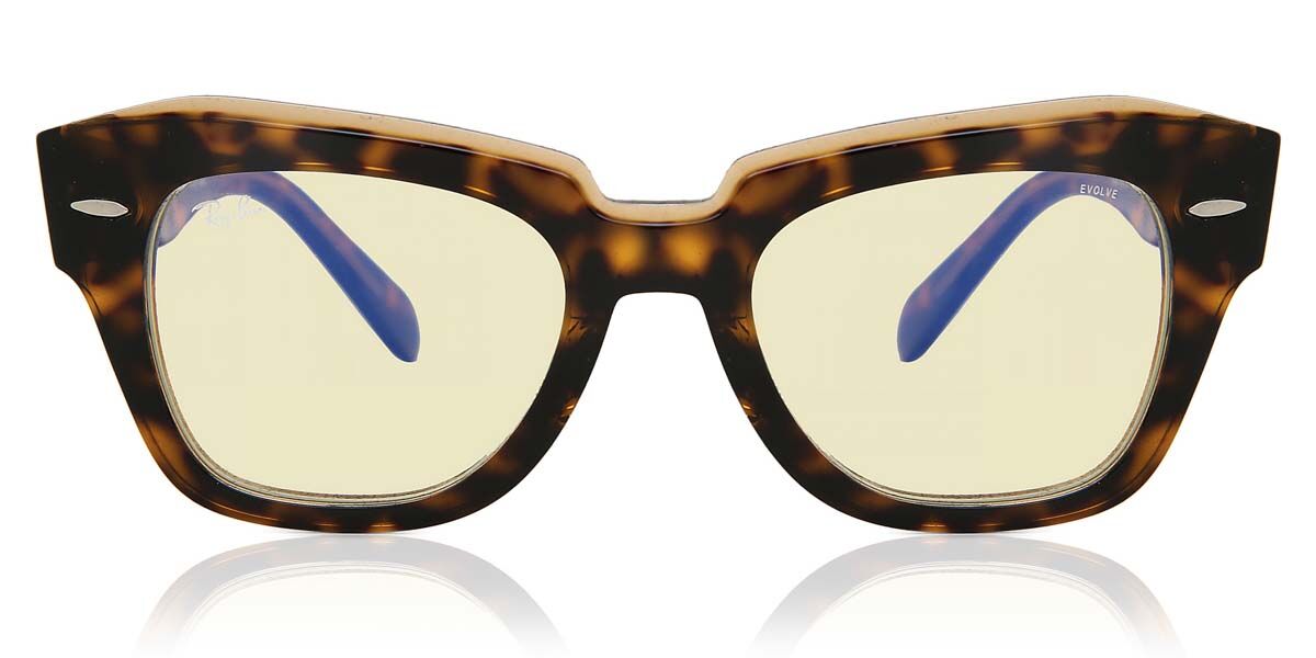 Ray-Ban RB2186 State Street Blue-Light Block 1292BL Sunglasses Havana ...