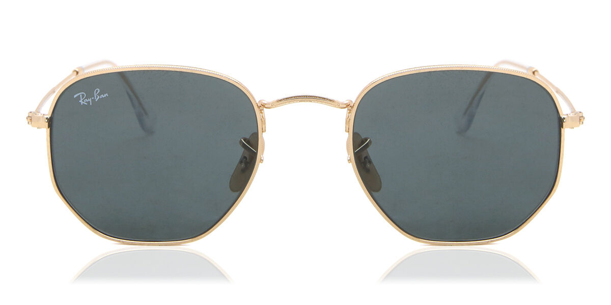 Ray-Ban RB3548N Hexagonal Metal Flat Lenses 001/R5 Sunglasses in Gold ...