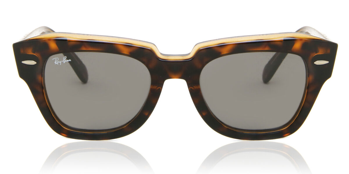 Ray-Ban RB2186 State Street Blue-Light Block 1292B1 Sunglasses in Brown ...