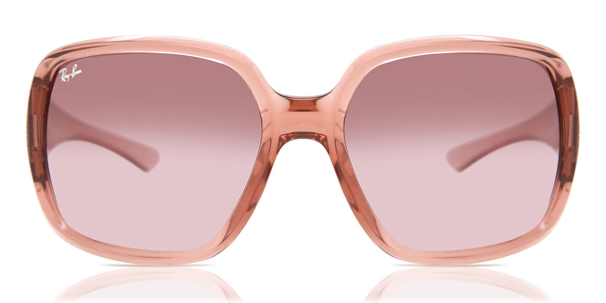 Ray-Ban RB4347 Powderhorn 65338H Sunglasses Transparent Pink ...