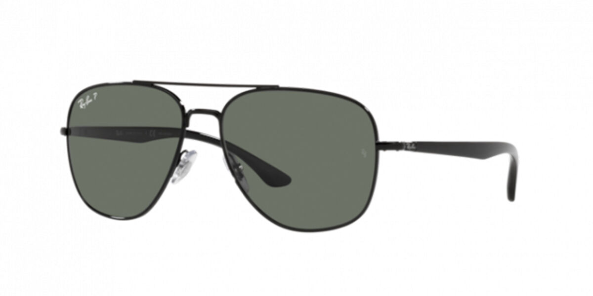 Ray-Ban RB3683 Polarized 002/58 Sunglasses in Polished Black ...
