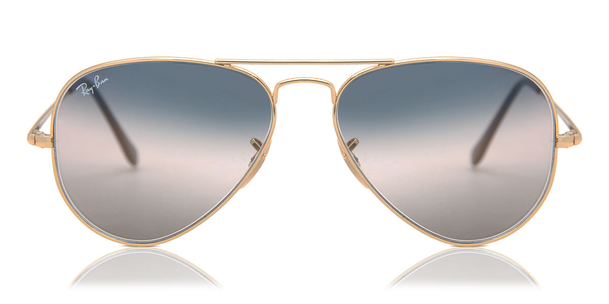 Ray-Ban RB3689 Aviator Metal II 001/GE Sunglasses Gold | SmartBuyGlasses UK
