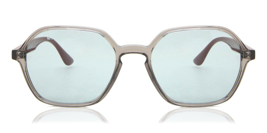 Ray-Ban RB4361 6572Q5 Oval Transparent Grey Sunglasses | Vision Direct ...