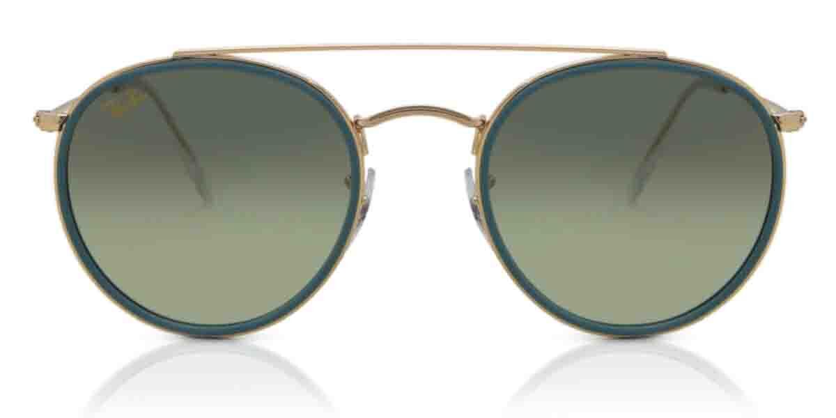 Ray-Ban RB3647N 9235BH Sunglasses Gold Green | SmartBuyGlasses UK
