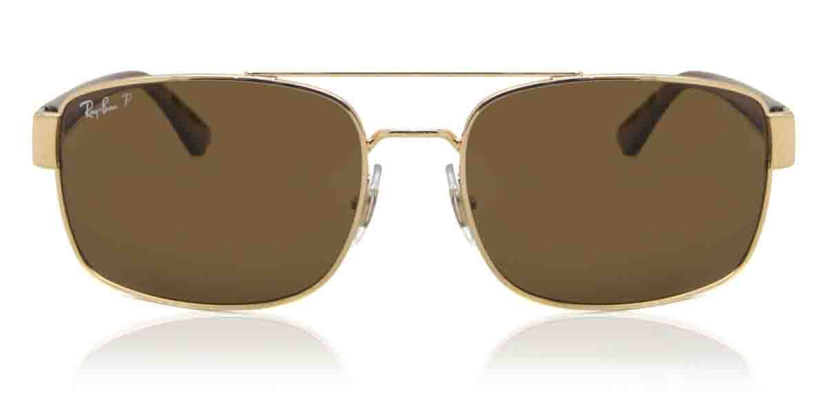 Ray-Ban RB3687 Polarized 001/57 Sunglasses Gold | VisionDirect Australia