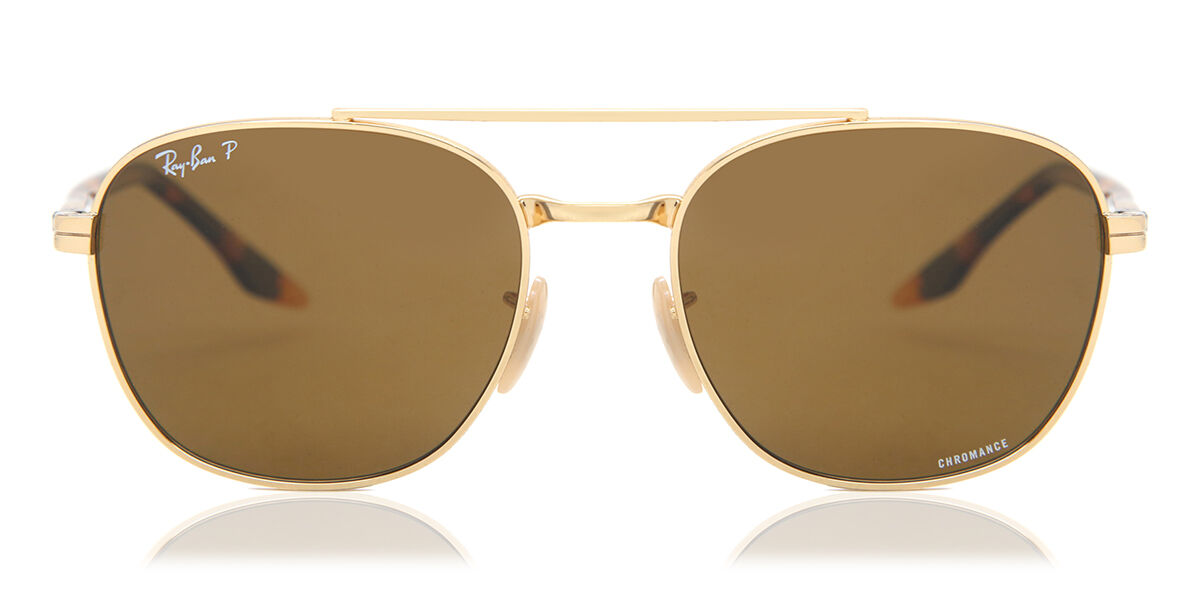 Ray-Ban RB3688 Polarized 001/AN Sunglasses Gold | SmartBuyGlasses New Zealand