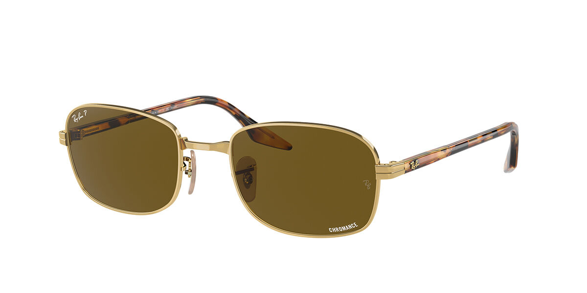 Ray-Ban RB3690 Polarized 001/AN Sunglasses Gold | VisionDirect Australia