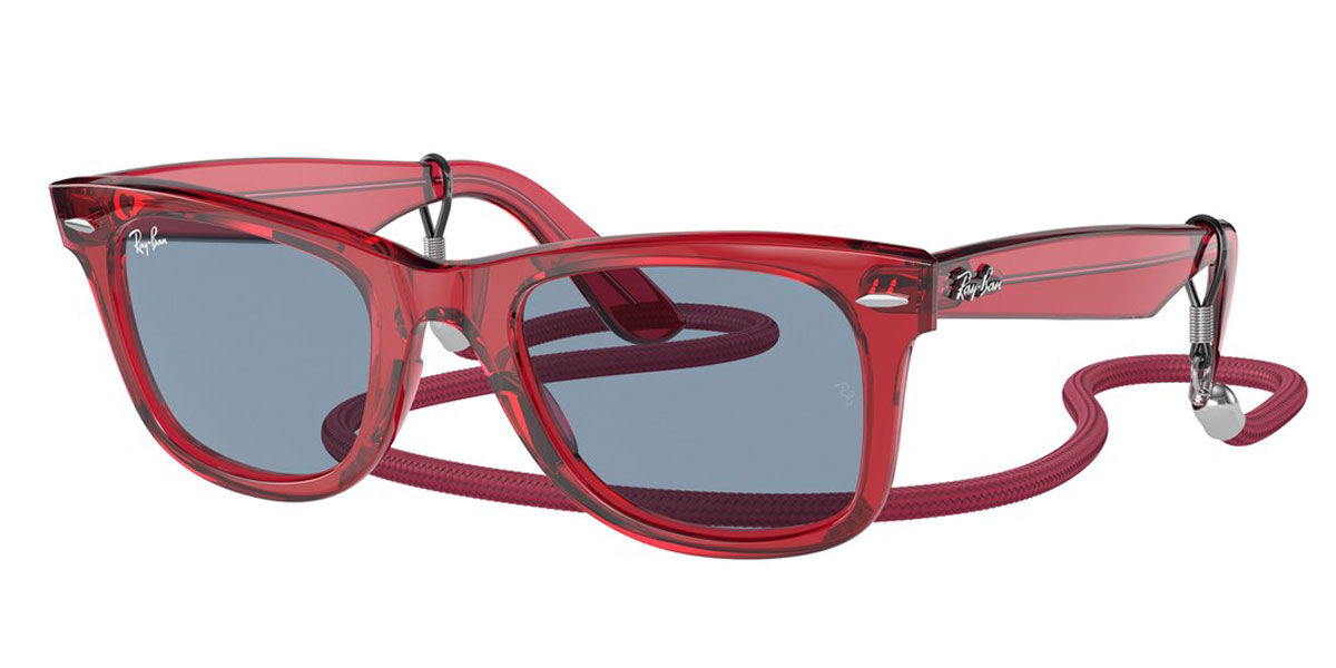 Ray Ban RB2140F Asian Fit 661456 Sunglasses Transparent Red ...
