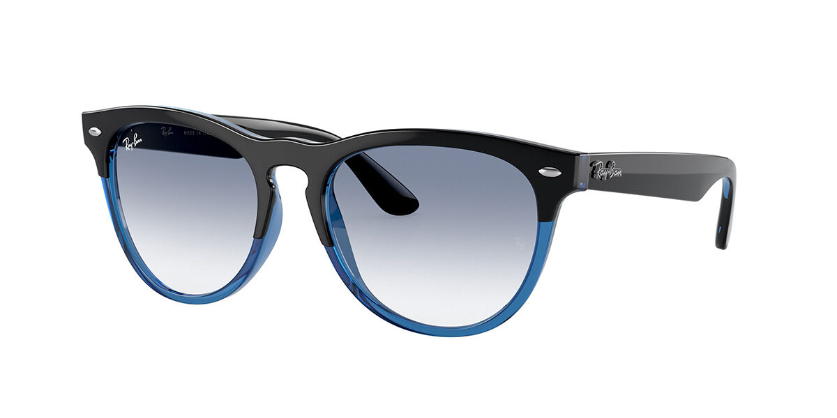 Ray Ban RB4471 Iris 663219 Sunglasses Black On Transparent Blue Two ...