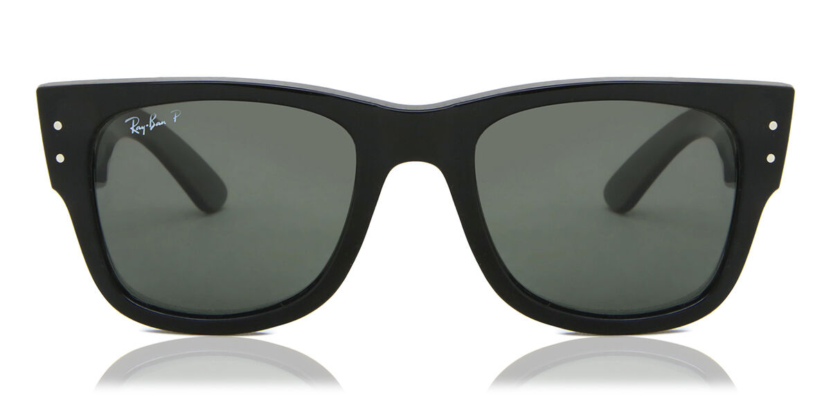 Ray-Ban RB0840SF Mega Wayfarer Asian Fit 901/58 方形 Shiny Black 太陽眼鏡 | SmartBuyGlasses 香港