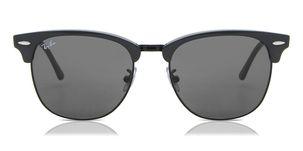 Ray-Ban RB3016F Clubmaster Asian Fit 1367B1 Sunglasses in Grey On Black ...