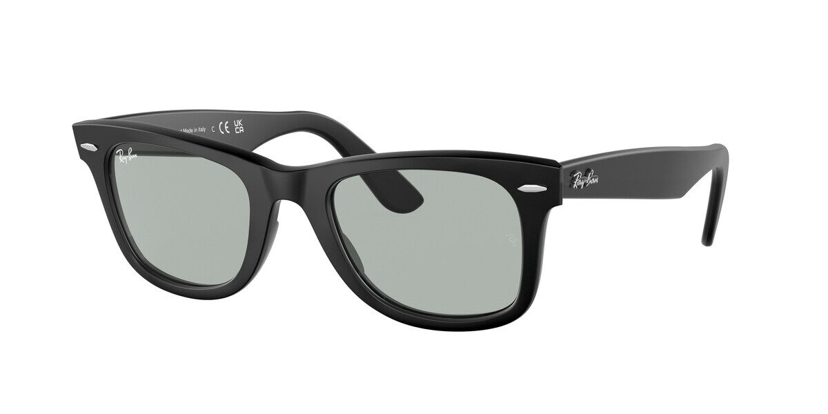 Ray-Ban RB2140F Wayfarer Asian Fit 601SR5 Square Matte Black Sunglasses ...