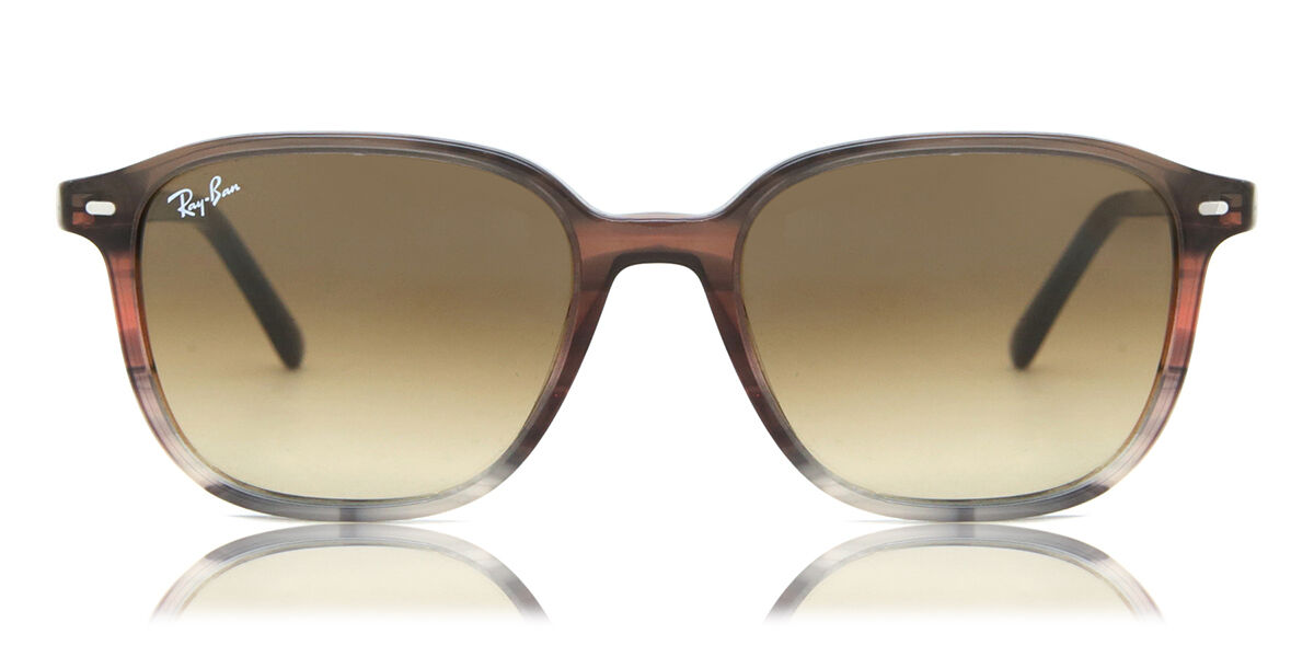 Ray-Ban RB2193 Leonard 138085 スクエア Pattern Transparent Red Brown ...