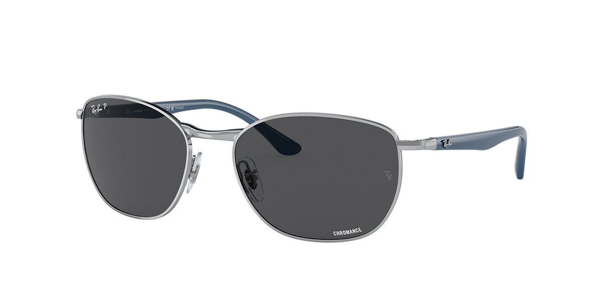 Ray-Ban RB3702 Asian Fit Polarized 003/K8 Sunglasses in Silver ...