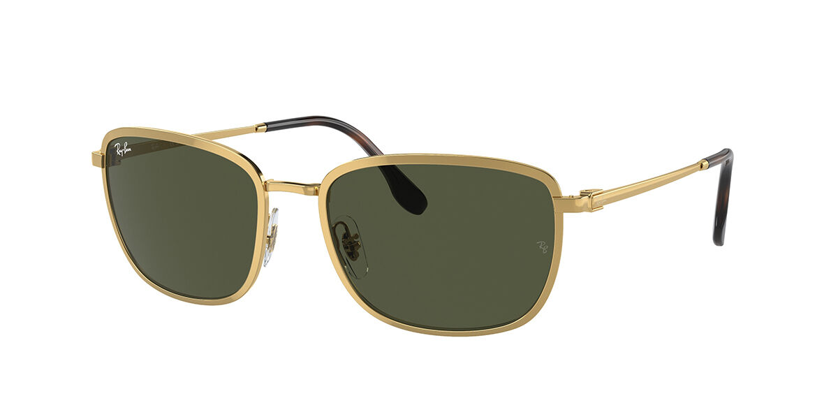 Ray-Ban RB3705 Asian Fit 001/31 Sunglasses in Gold | SmartBuyGlasses USA