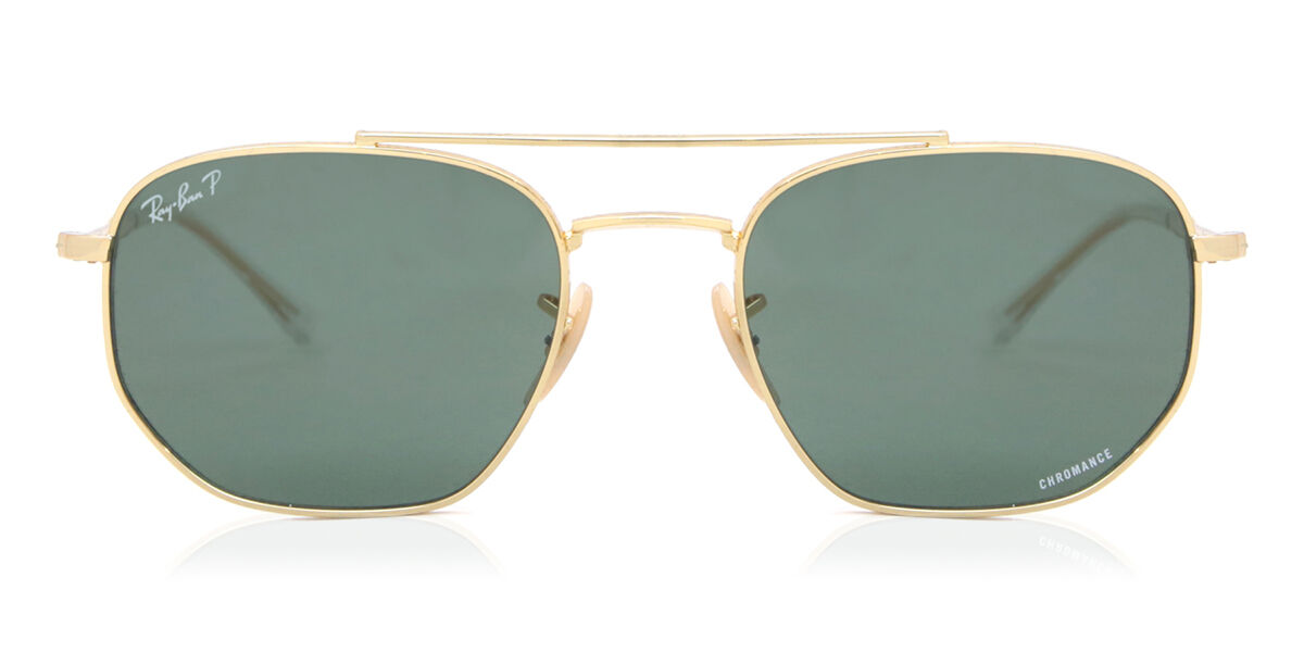 Ray-Ban RB3707 Asian Fit Polarized 001/O9 Sunglasses in Gold ...